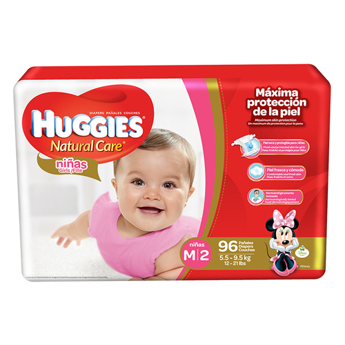 Huggies NaturalCare Girls M/2 x96 - MercaSID